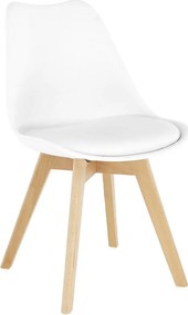 Tempo Kondela Plastová jídelní židle BALI 2 NEW, bílá/buk
