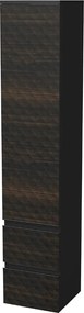 Koupelnová skříňka vysoká SAT Cube Way 32,5x163x33 cm hnědá mat CUBE3DV351DL2ZHP