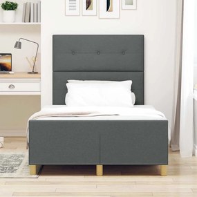 Rám postele s čelo Tmavě šedá 120 x 200 cm textil 3344719