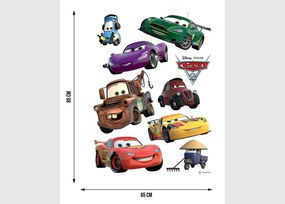 Dětská samolepka na zeď Disney Auta McQueen a Mater | 65 x 85 cm | DDK887
