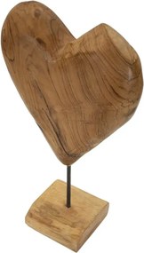 Dřevěná dekorace Dobu 45 cm hnědá