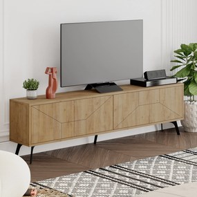 KALUNE DESIGN dřevěný TV stolek DUNE hnědý 50x180 cm 855DTE3095