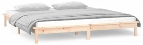 Rám postele s LED světlem 150 x 200 cm King Size masivní dřevo - Default Title
