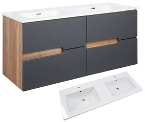 BPS-koupelny Koupelnová skříňka s keramickým dvojumyvadlem Spectrum CA 120