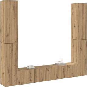 Nástěnné TV skříňky 6 ks dub artisan kompozitní 3328986