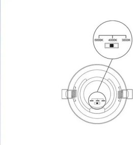 LED podhledové svítidlo Panlux DOWNLIGHT CCT ROUND IP44 12W černá PN22400010