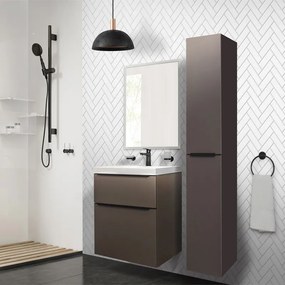 Mereo, Mereo Mailo, koupelnová skříňka 100 cm, dub Riviera, černé madlo, MER-CN522SBN