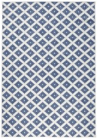 Hans Home | Kusový koberec Twin-Wendeteppiche 103128 blau creme – na ven i na doma - 80x350