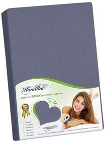 Bellatex Prostěradlo jersey šedá rozměr 90x200x40 cm