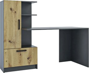 Počítačový stůl Standard, antracit / dub artisan, levá montáž