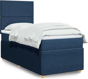 Box spring postel s matrací modrá 80x200 cm textil 3291882