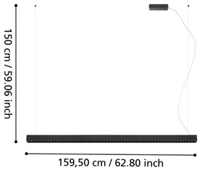 Eglo 39485 - LED Stmívatelný lustr na lanku LED/30,5W/230V + LED/15,5W