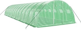 Skleník s ocelovým rámem zelený 56 m² 14 x 4 x 2 m 3188066
