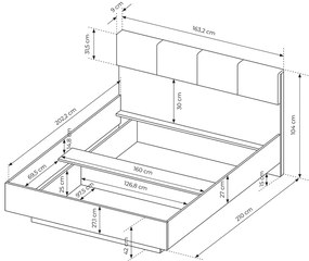 TALLY a | ložnice TALLY B | 4 díly | artisan/antracit