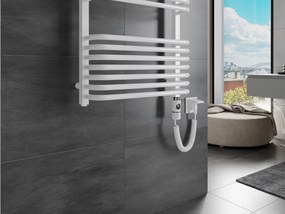 Mexen Apollo, elektrické topné těleso 860x450 mm + topná tyč 600 W, bílá, W117-0860-450-2600-20