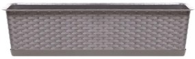 PROSPERPLAST Truhlík s miskou - RATOLLA CASE Rozměr: 68,5x17,3 cm, Barva: umbra