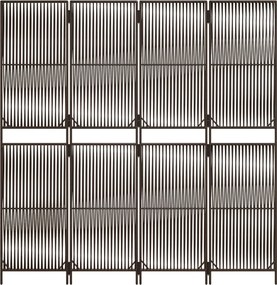 vidaXL Dělicí stěna 4 panely polyratan [365392] Barva: Hnědá