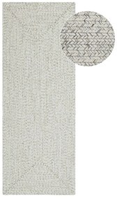 Bílý/béžový venkovní koberec běhoun 200x80 cm - NORTHRUGS
