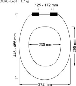 Spirella NEELA WC prkénko matné tmavě modré / soft-close / duroplast