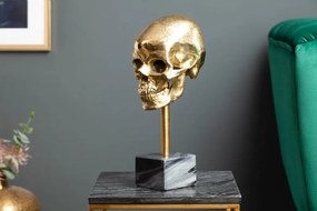 Soška Skull zlatá