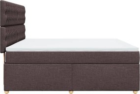 Box spring postel s matrací tmavě hnědá 180x200 cm textil 3293669