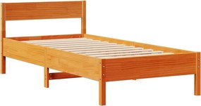 Postel bez matrace voskově hnědá 75 x 190 cm masivní borovice 3306212