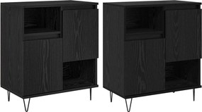 Servírovací skříň 2 ks Černý dub 60 x 35 x 70 cm 3394550