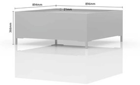 Konferenční stolek ONYX - KLS-2F/ON antracit lesk/ořech pacific lesk