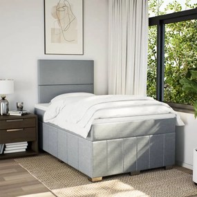 Box spring postel s matrací světle šedá 120x190 cm textil 3291600