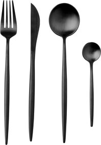 STILETTO Příbory matné set 4 ks - černá