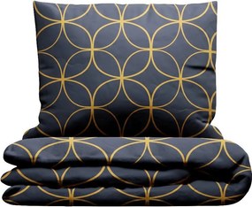 XXXLutz POVLEČENÍ, žlutá, tmavě modrá, 155/220 cm Grund - Online Only povlečení - 008250040904