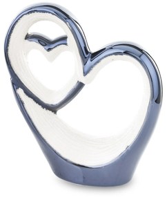 Keramické srdce modro-bílé 144145