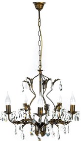 XXXLutz KŘIŠŤÁLOVÉ ZÁVĚSNÉ SVÍTIDLO, 53/53/100 cm - Online Only svítidla - 004340003801
