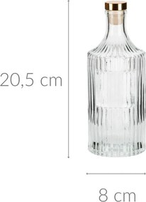 Průhledná karafa na vodu s víkem, 500 ml