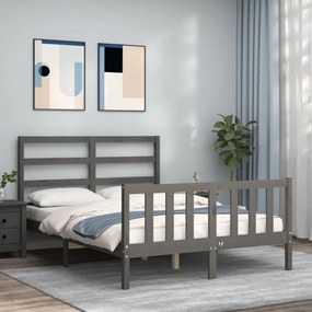 vidaXL Rám postele s čelem 120 x 200 cm masivní dřevo [3191904] Barva: Bílá