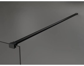Mexen Kioto zaoblená sprchová zástěna 150 x 200 cm, průhledné 8 mm, Černá - 800-150-101-70-06