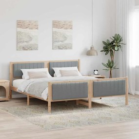 Rám postele s čelo Hnědá a světlá šedá 180 x 200 cm 3394303