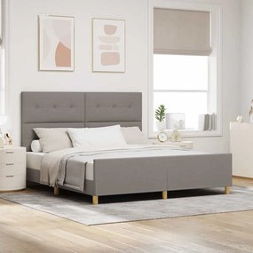 Rám postele s čelo Taupe 180 x 200 cm textil 3344750