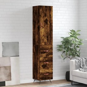 vidaXL Skříň highboard 34,5 x 34 x 180 cm kompozitní dřevo [3198828] Barva: kouřový dub
