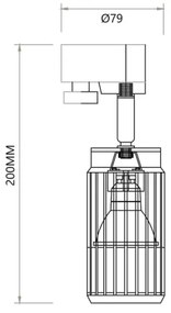 Bodové svítidlo VERTICAL do lištového systému 1xGU10/8W/230V černá