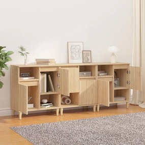 Příborníky 3 ks dub sonoma 60 x 35 x 70 cm kompozitní dřevo 3185738