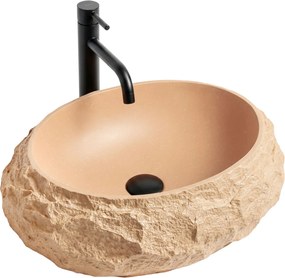 Rea Mika, umyvadlo na desku 500x380x150 mm, světlá terakota, REA-U7348