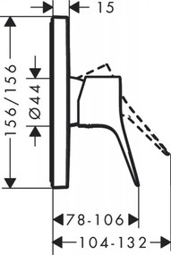Hansgrohe Vivenis, sprchová baterie pod omítku, chromová, 75615000
