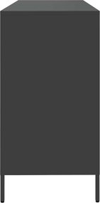 Příborník černý 135 x 39 x 73,5 cm ocel válcovaná za studena 3307161
