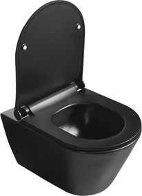 Sapho Sapho, AVVA Slim WC sedátko s pomalým zavíráním, černá