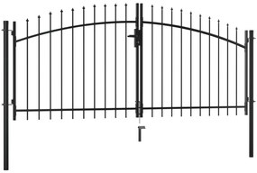 vidaXL Marketos Dvoukřídlé plotové brány Woerden s kopím nahoře 299,5 x 149,5 cm