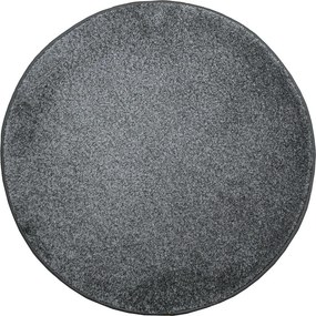 Vopi, Kusový koberec Laguna tmavě šedá kruh, 100x100 (průměr) kruh, šedá, ložnice