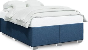 Rám postele bez matrace modrý 140 x 190 cm textil 3284477
