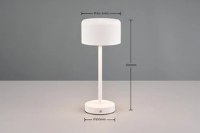 Bílá LED stmívatelná stolní lampa (výška 30 cm) Jeff – Reality