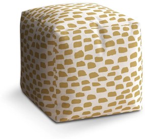 Sablio Taburet Cube Zlaté tahy štětcem: 40x40x40 cm